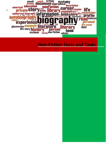 Year 9 Non-fiction homework booklet | Teaching Resources