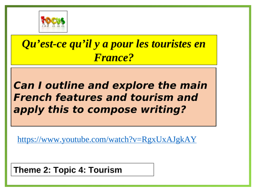 FRENCH GCSE TOURISM IN FRANCE | Teaching Resources