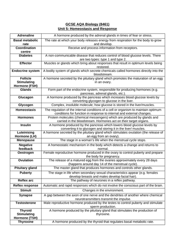 Triple Biology Definition Sheets | Teaching Resources Triple Biology Definition Sheets | Teaching Resources