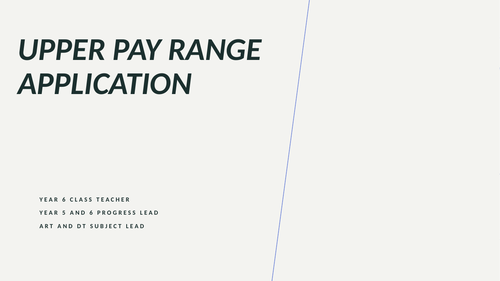 Upper Pay Range Application model for Primary School | Teaching Resources