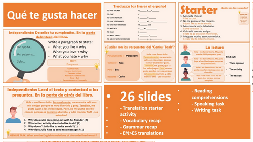 Viva 1, Module 2.1 - Qué te gusta hacer | Teaching Resources