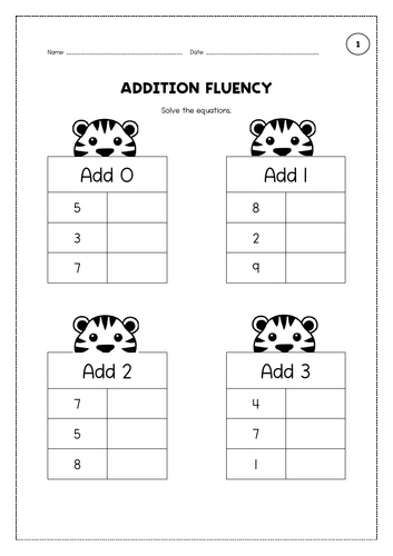 Number Bonds within 10 Worksheet Set: Comprehensive Addition Practice ...