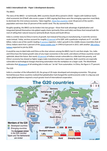 Edexcel B GCSE Geography Development Dynamics Resource Bundle - Lessons ...