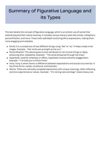 "Engaging Figurative Language Resources and PPT for Idioms, Similes ...