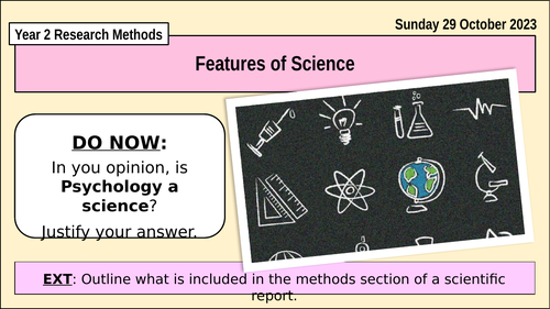A-Level Psychology - FEATURES OF SCIENCE [Year 2 Research Methods ...