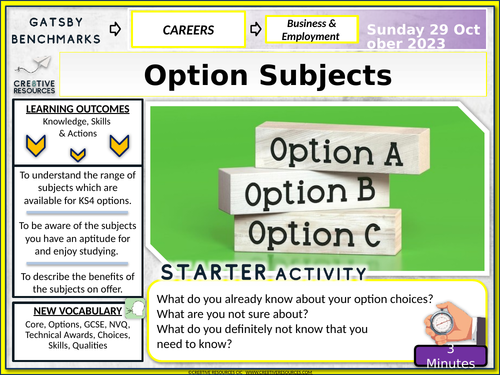 My Future Options - Careers Unit | Teaching Resources