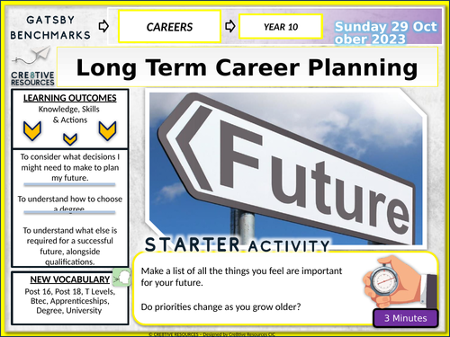 Career Planning & Skills - Ks4 Careers Unit | Teaching Resources