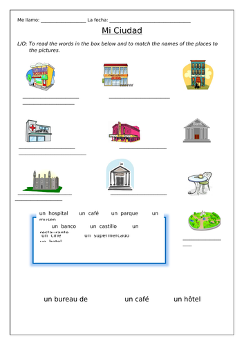 SPANISH - MI CIUDAD - MY TOWN | Teaching Resources
