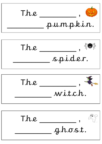 Halloween Adjectives Activity | Teaching Resources