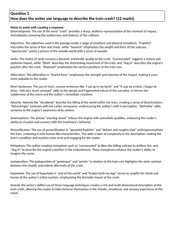 AQA Language Paper 2 2023 Model Answers questions 2, 3, 4 and 5 ...