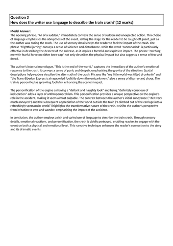 AQA Language Paper 2 2023 Model Answers questions 2, 3, 4 and 5 ...