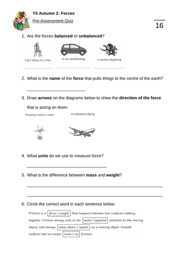 Year 5 Science - Forces - Full lesson sequence | Teaching Resources