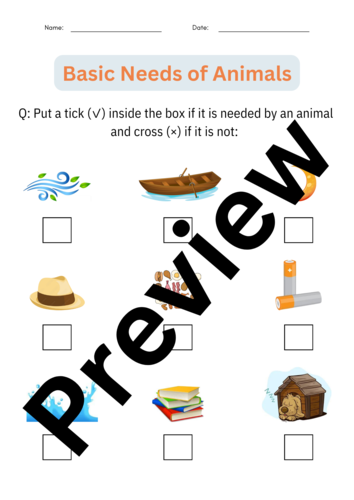 Basic Needs of Animals Activities - Taking Care of Animals Worksheet ...