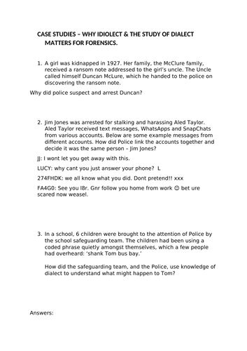 Spoken Language A Level OCR unit of work fully resourced | Teaching ...