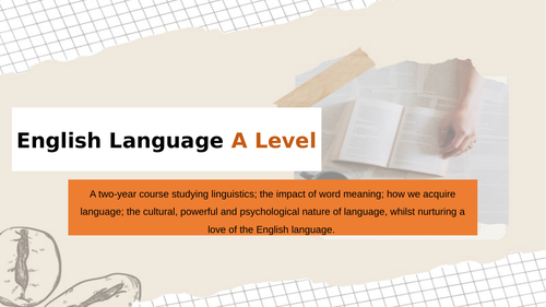 Spoken Language A Level OCR unit of work fully resourced | Teaching ...