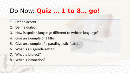 Spoken Language A Level OCR unit of work fully resourced | Teaching ...