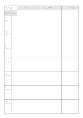 Daily Lesson Planner Page Printable | Teaching Resources