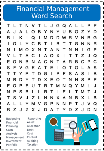 Financial Management - Word Search | Teaching Resources