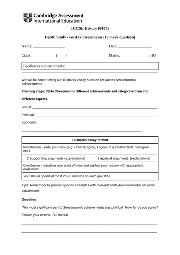 Weimar Republic under Stresemann teaching pack | Teaching Resources