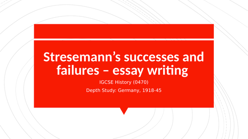 Weimar Republic under Stresemann teaching pack | Teaching Resources