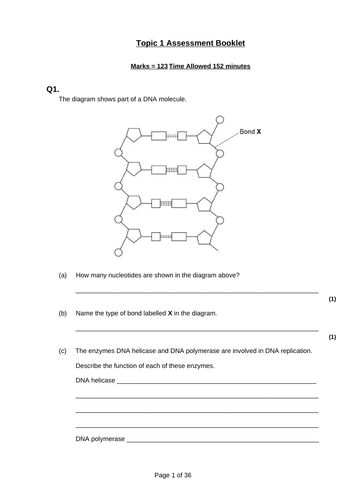 AQA A LEVEL BIOLOGY FULL MODULE ASSESMENT BUNDLE WITH ANSWERS ...