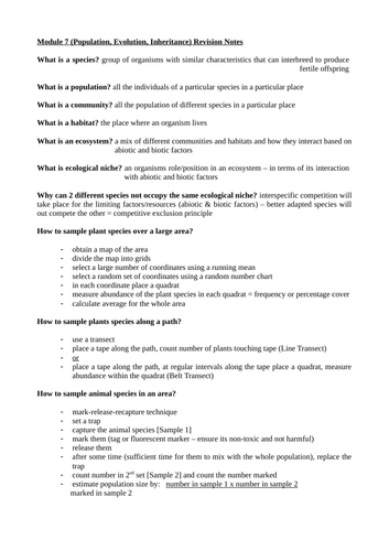 AQA A LLEVEL BIOLOGY REVISION SHEETS FULL SPECIFICATION | Teaching ...