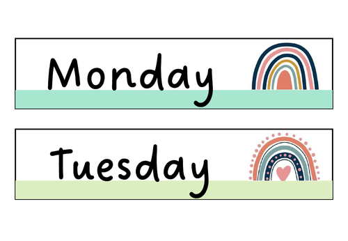 Rainbow Class Calendar | Teaching Resources