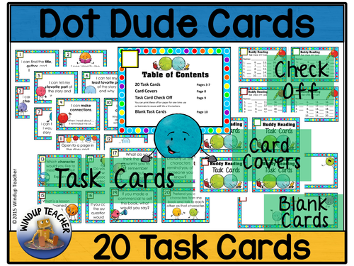 Buddy Reading Center Task Cards ELA Story Element Center Activity with ...