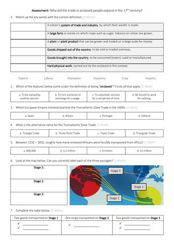 Expansion of Slavery - Extended Writing (Causation) | Teaching Resources