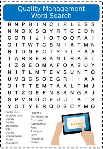 Quality Management - Word Search | Teaching Resources