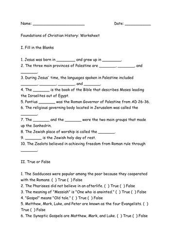 Foundations of Christian History: Key Facts & Concepts | Teaching Resources