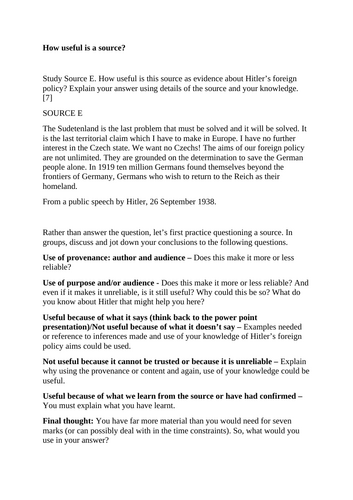 (I)GCSE The Causes of WW2 | Teaching Resources