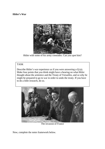 (I)GCSE The Causes of WW2 | Teaching Resources