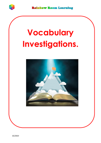 Vocabulary Investigation Resource Pack | Teaching Resources