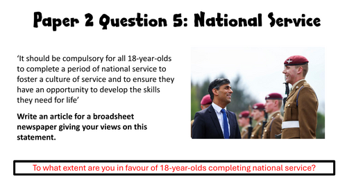 Paper 2 Question 5 Exemplars | Teaching Resources