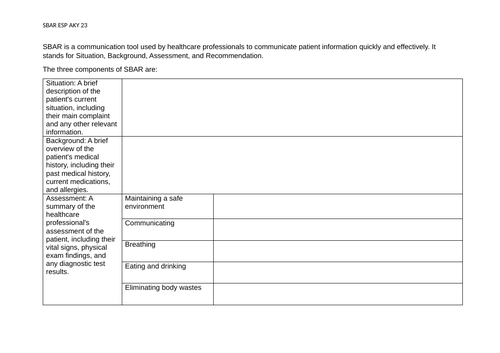 ESP template for casestudy | Teaching Resources