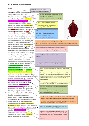 Edexcel Poetry Anthology Complete SOL | Teaching Resources