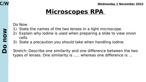 Microscope Required Practical (RPA) | Teaching Resources