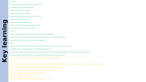 The cell cycle and mitosis | Teaching Resources