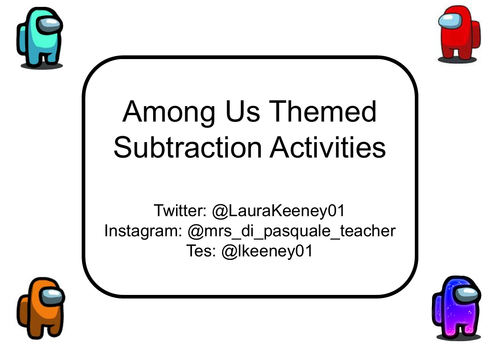 Among Us Themed Subtraction Activities | Teaching Resources