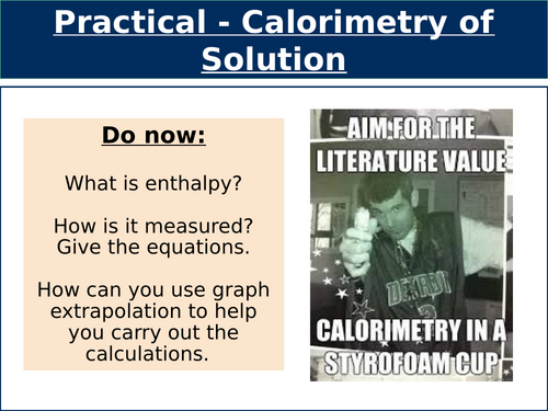 Reactivity 1.1 - Measuring enthalpy changes. New 2025 Syllabus Full ...