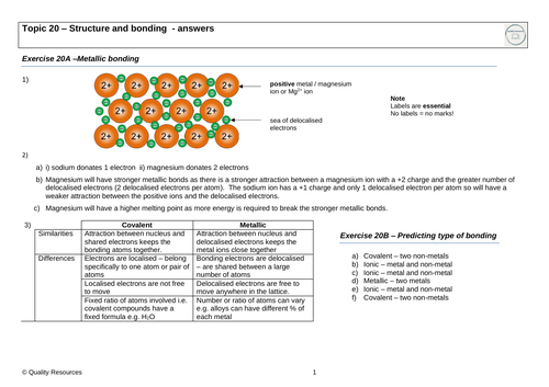 Structure and bonding OCR AS Chemistry | Teaching Resources