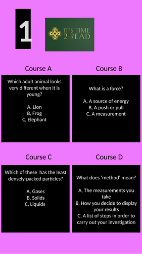 Science 1 orienteering courses KS2 Time2Read | Teaching Resources