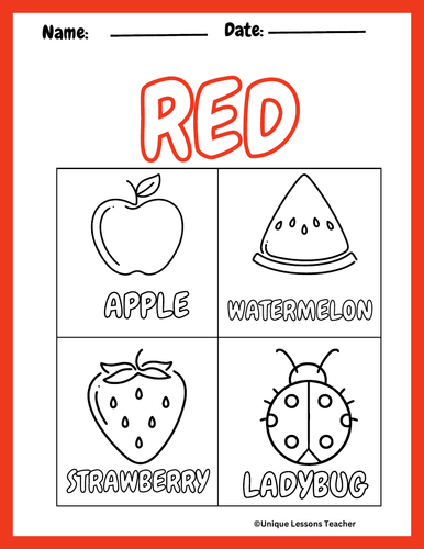 Learning Colors Printable Worksheets | Teaching Resources