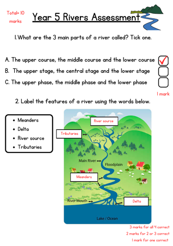 KS2 Mini Rivers Assessment- End of unit | Teaching Resources