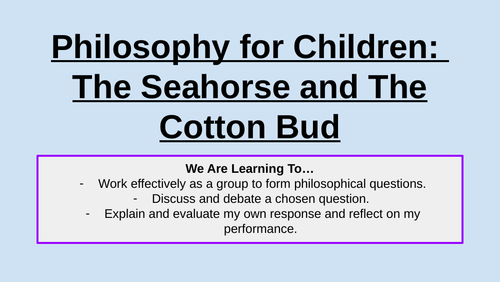 Year 7 P4C Lesson 6 | Teaching Resources Year 7 P4C Lesson 6 | Teaching Resources