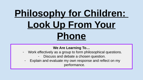 Year 7 P4C Lesson 7 | Teaching Resources Year 7 P4C Lesson 7 | Teaching Resources