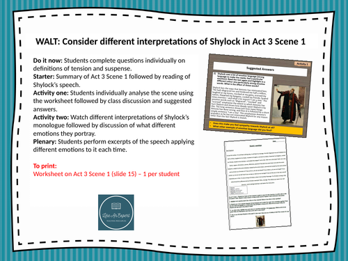 Merchant of Venice Act 3 Scene 1: Interpretations of Shylock "Hath not a Jew" speech (FULL ...