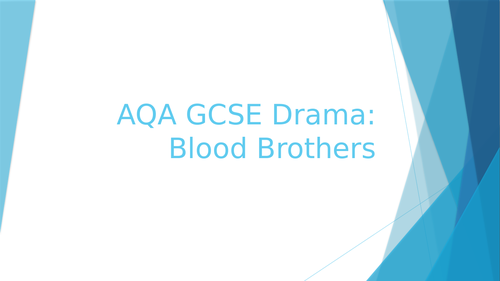 GCSE BLOOD BROTHERS - Resources for approaching AQA GCSE | Teaching ...