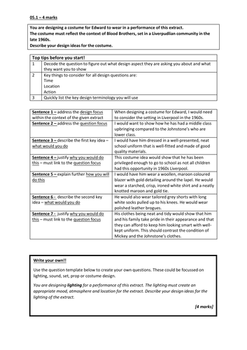GCSE BLOOD BROTHERS - Resources for approaching AQA GCSE | Teaching ...